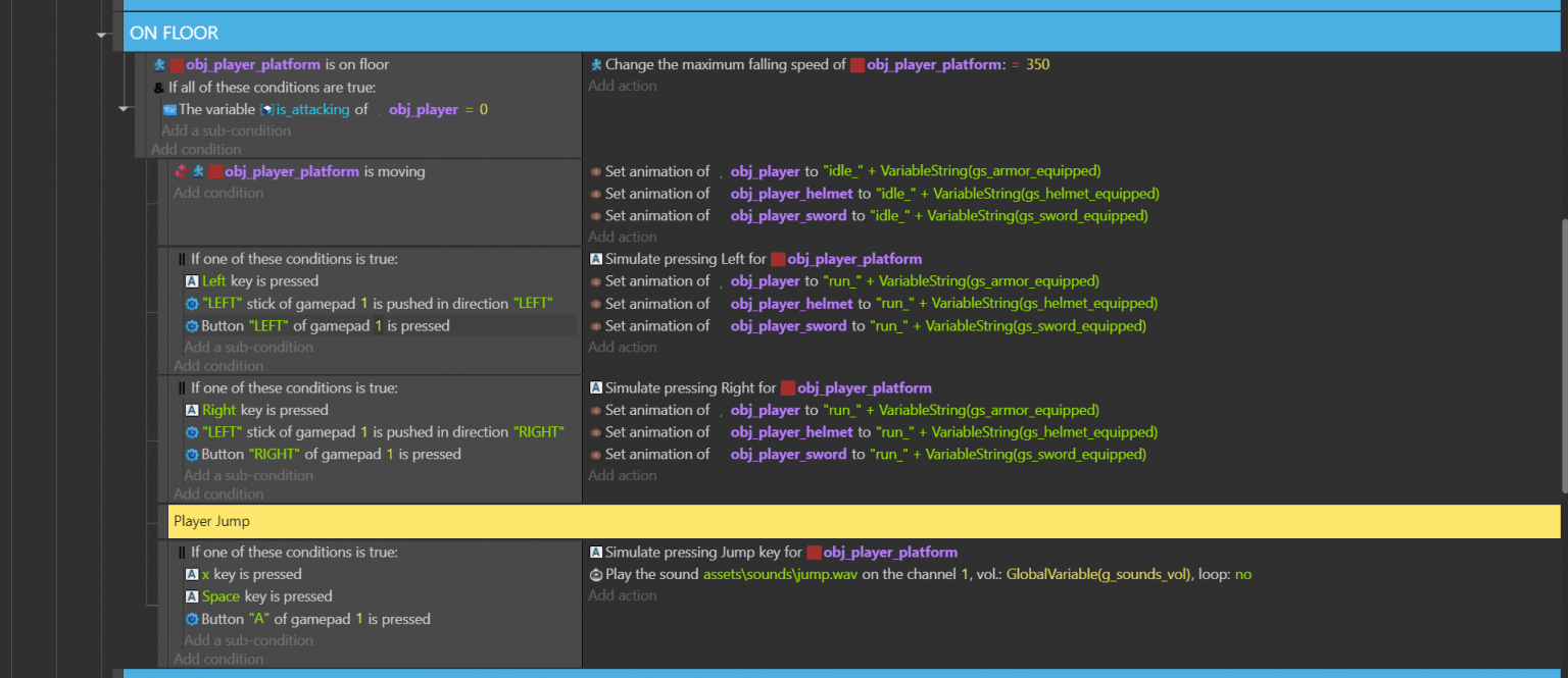 Different animations for player in GDevelop 5 – Games Igniter